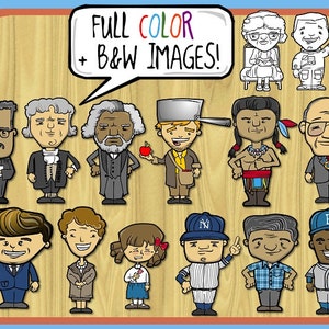 Historical Americans / American History Clip Art - Etsy