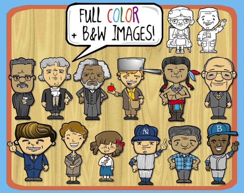 Historical Americans / American History Clip Art - Etsy