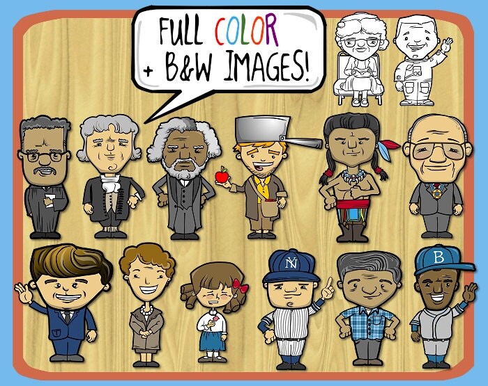 Historical Americans / American History Clip Art - Etsy