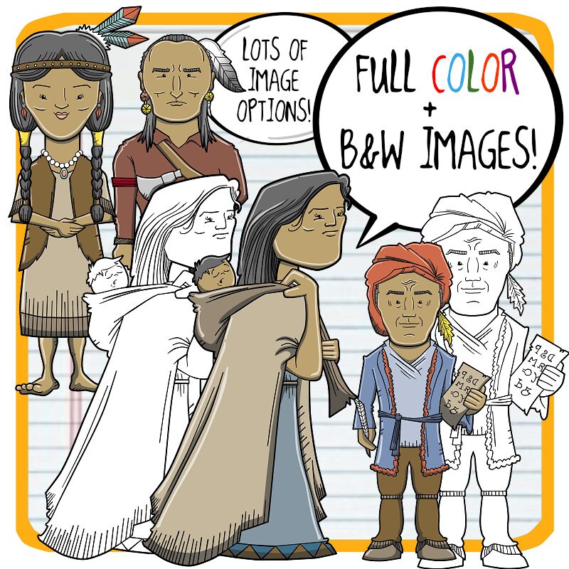 Native American Heroes + History Clip Art - Etsy