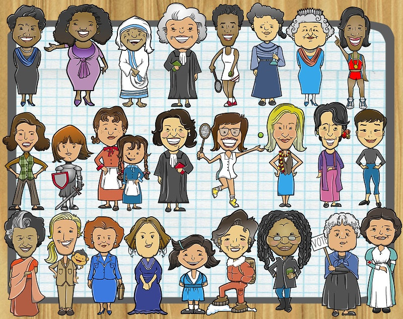 Women's History Month / Women in Current Events Clip Art - Etsy