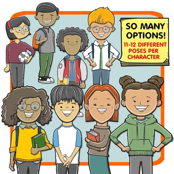 Middle School Kids Clipart