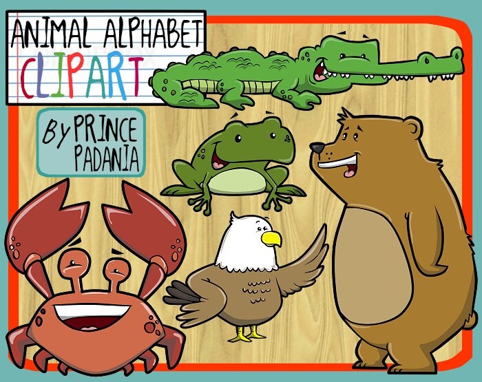 Animal Alphabet Clip Art / Phonics Clip Art - Etsy