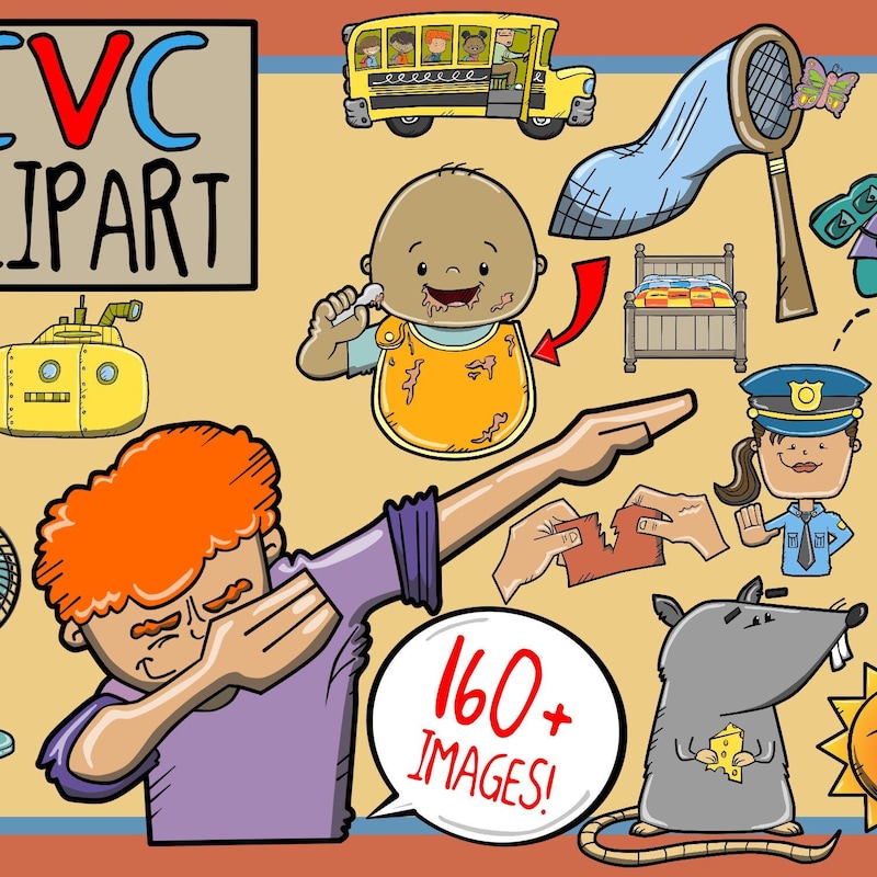 Cvc Words Clipart - Etsy