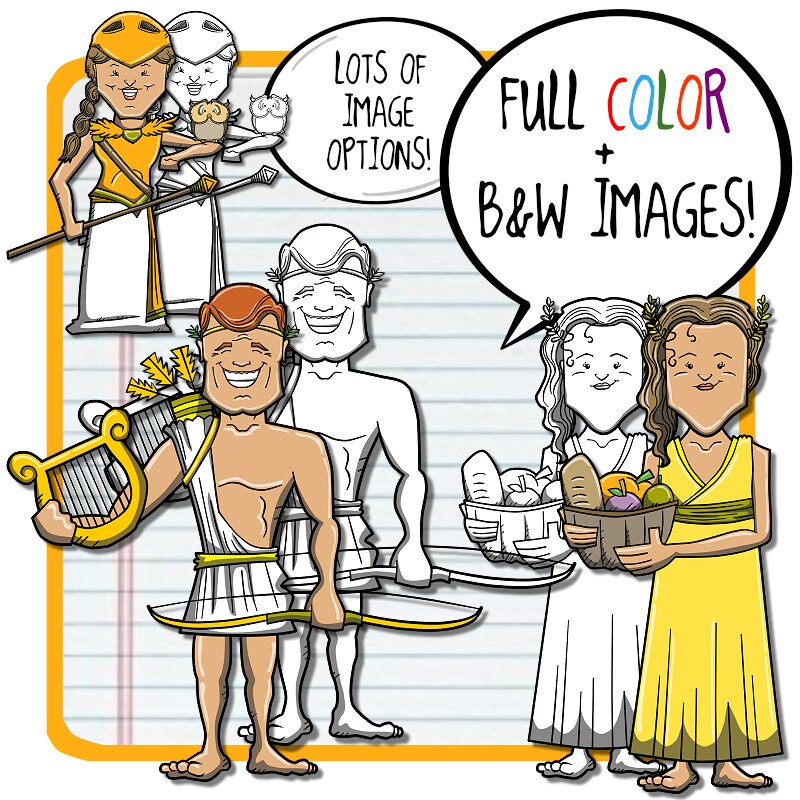 Greek + Roman Mythology Clip Art - Etsy