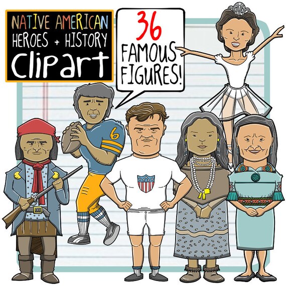 Native American Heroes History Clip Art | Etsy