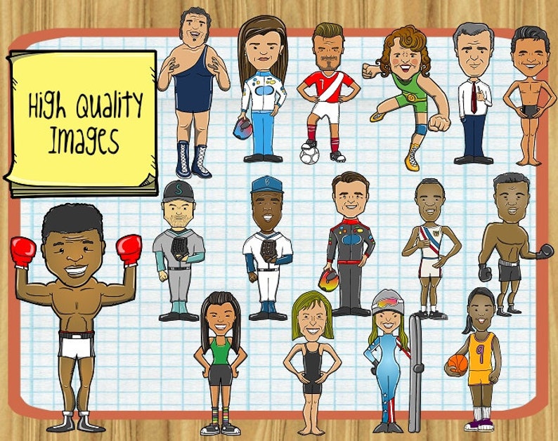 Sports Figures and Athletes Clipart - Etsy