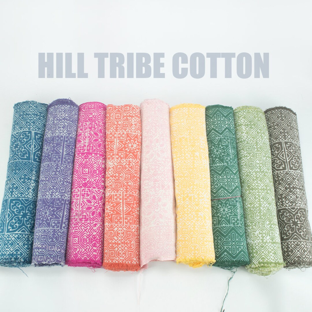 Hmong Hill Tribe Fabric - Handwoven Handspun Batik Plant Dyed Cotton ...