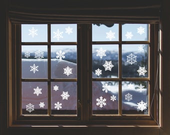 Christmas window decals | Etsy