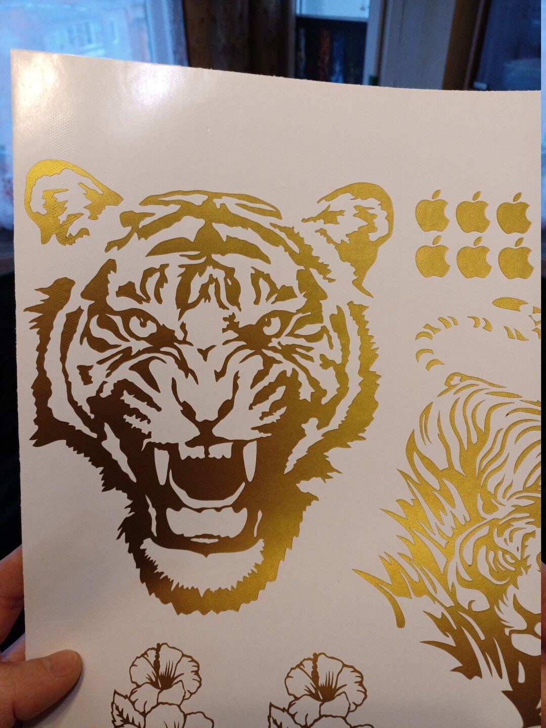 Jungle King Tiger Roaring Die Cut Decal From High Quality - Etsy