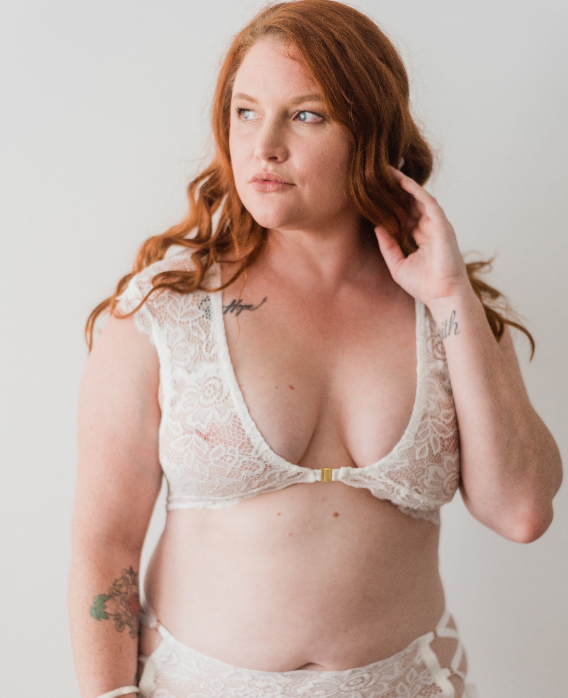 White Lace Bridal Bralette Plus Size Wedding Lace Bra Sexy Etsy