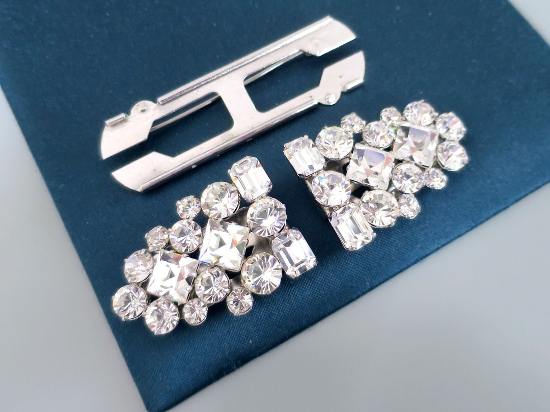 Art Deco Diamond Paste Duette Brooch High End Double Dress - Etsy