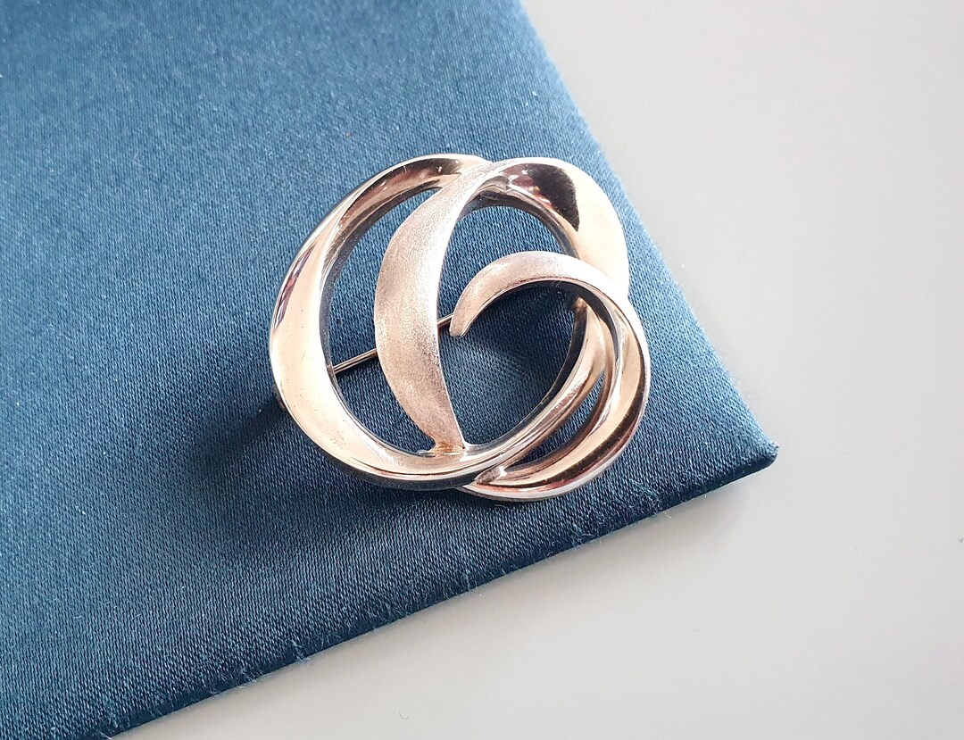 Vintage Sterling Silver Andreas Daub Brooch Modernist Swirl - Etsy