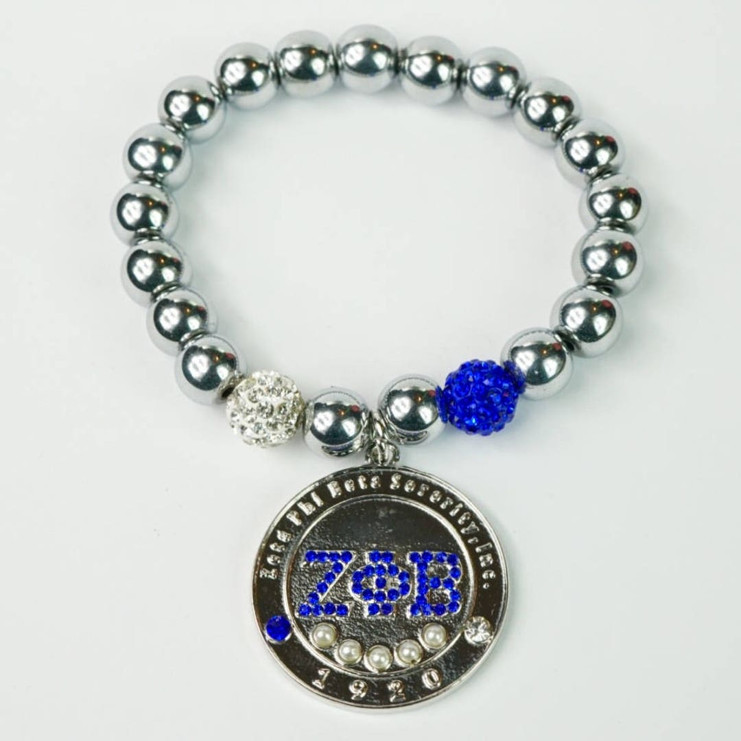 Zeta Phi Beta ΖΦB Five Pearls Coin Bracelet - Etsy