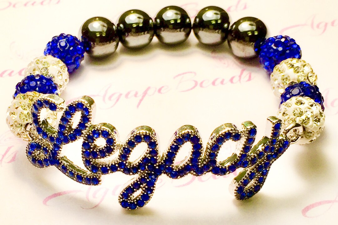 Zeta Phi Beta Crystal Legacy Bracelet - Etsy