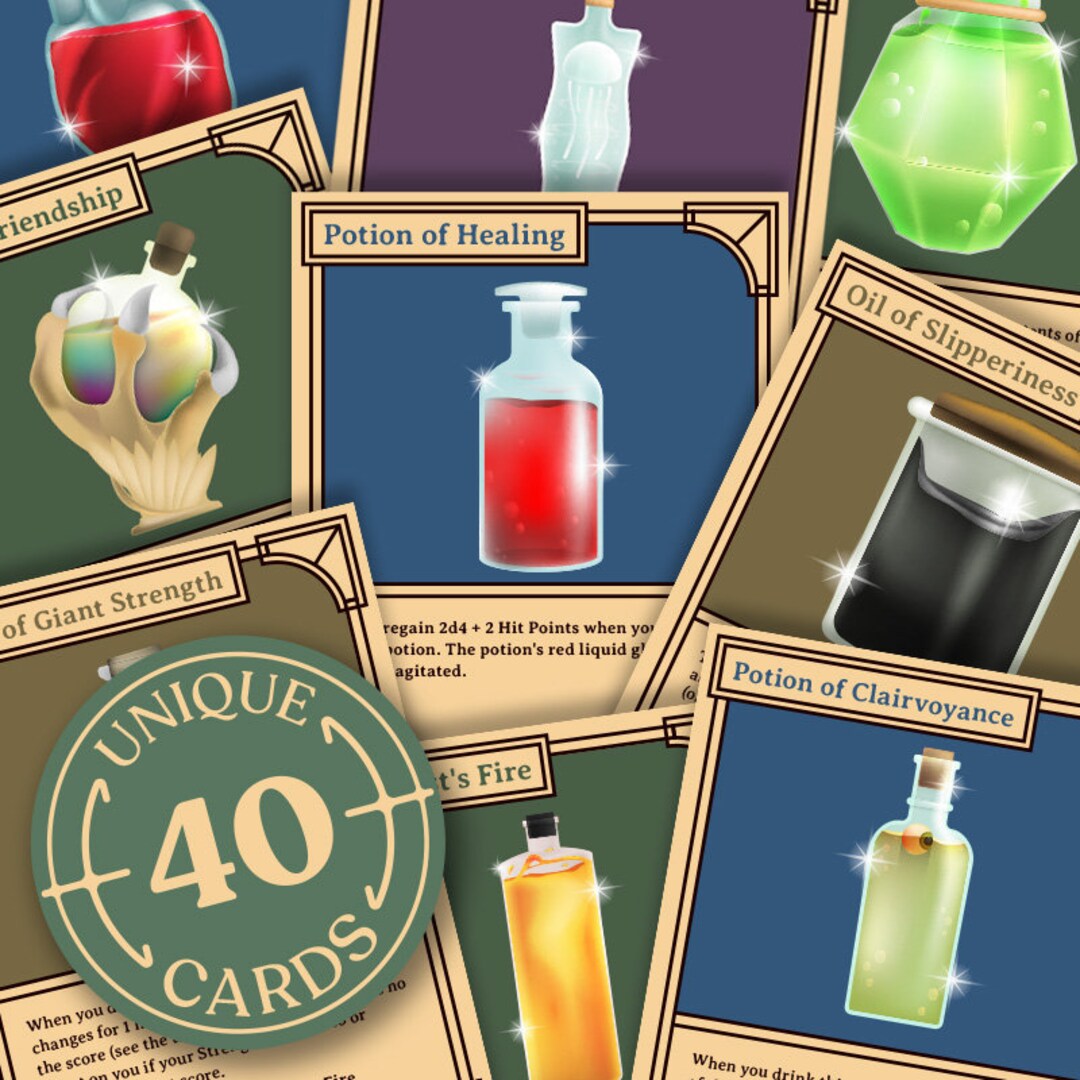 Potions & Liquids Digital Card Pack - Etsy