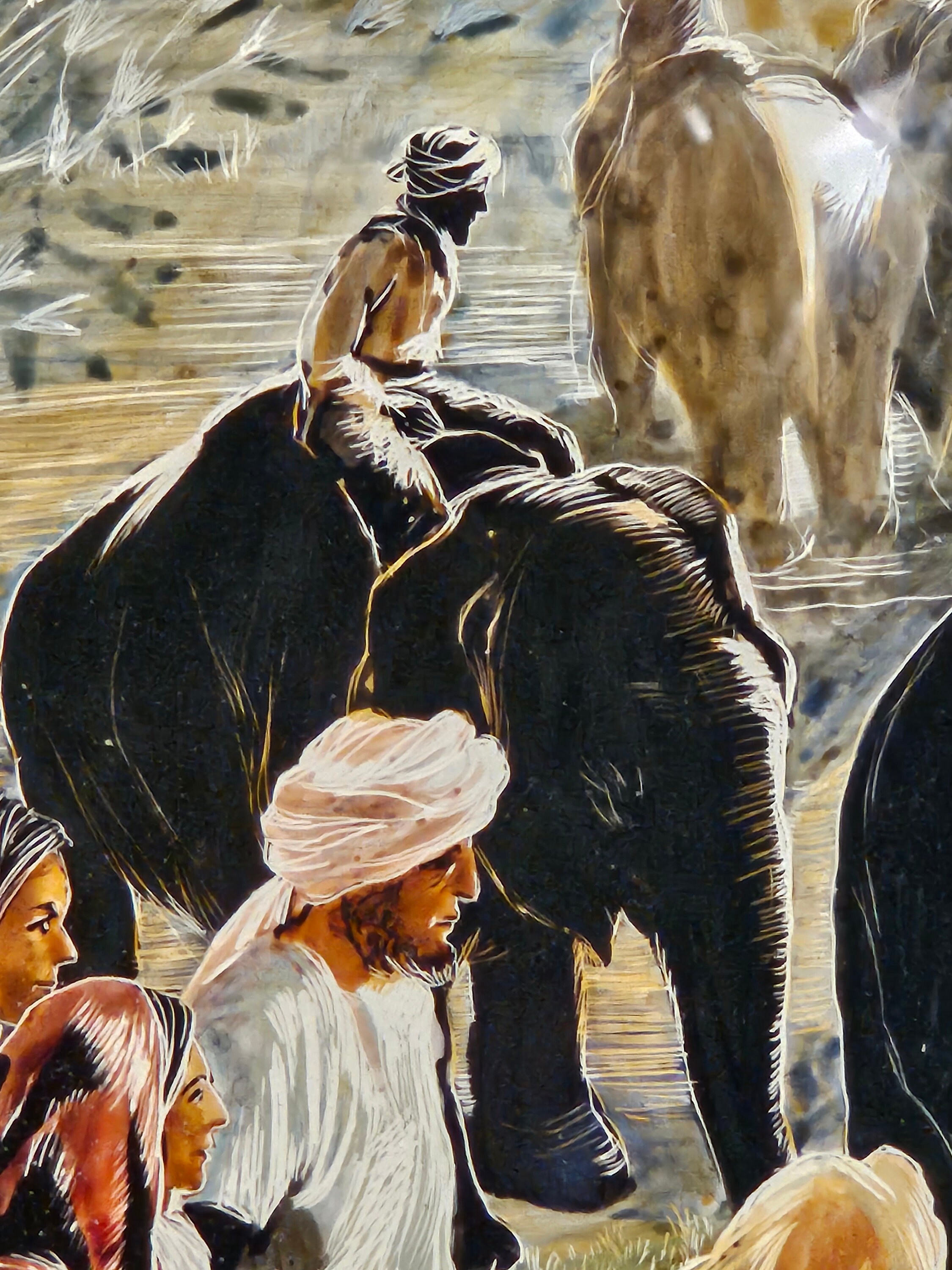 Mowgli and Hathi Original Art From Jungle Book by Evelyn - Etsy