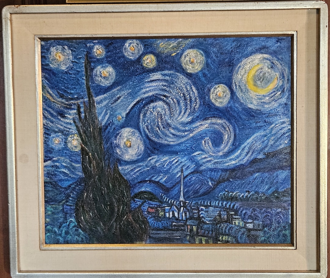 Starry Night, Original Oil Reproduction of the Van Gogh Masterpiece ...