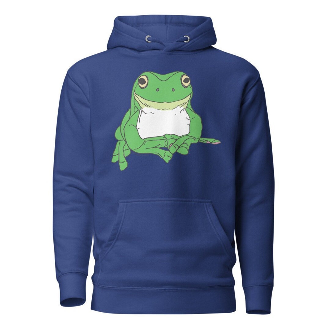 Stickyfrogs Blue Gumby Frog Hoodie Unisex Hooded Sweatshirt - Etsy
