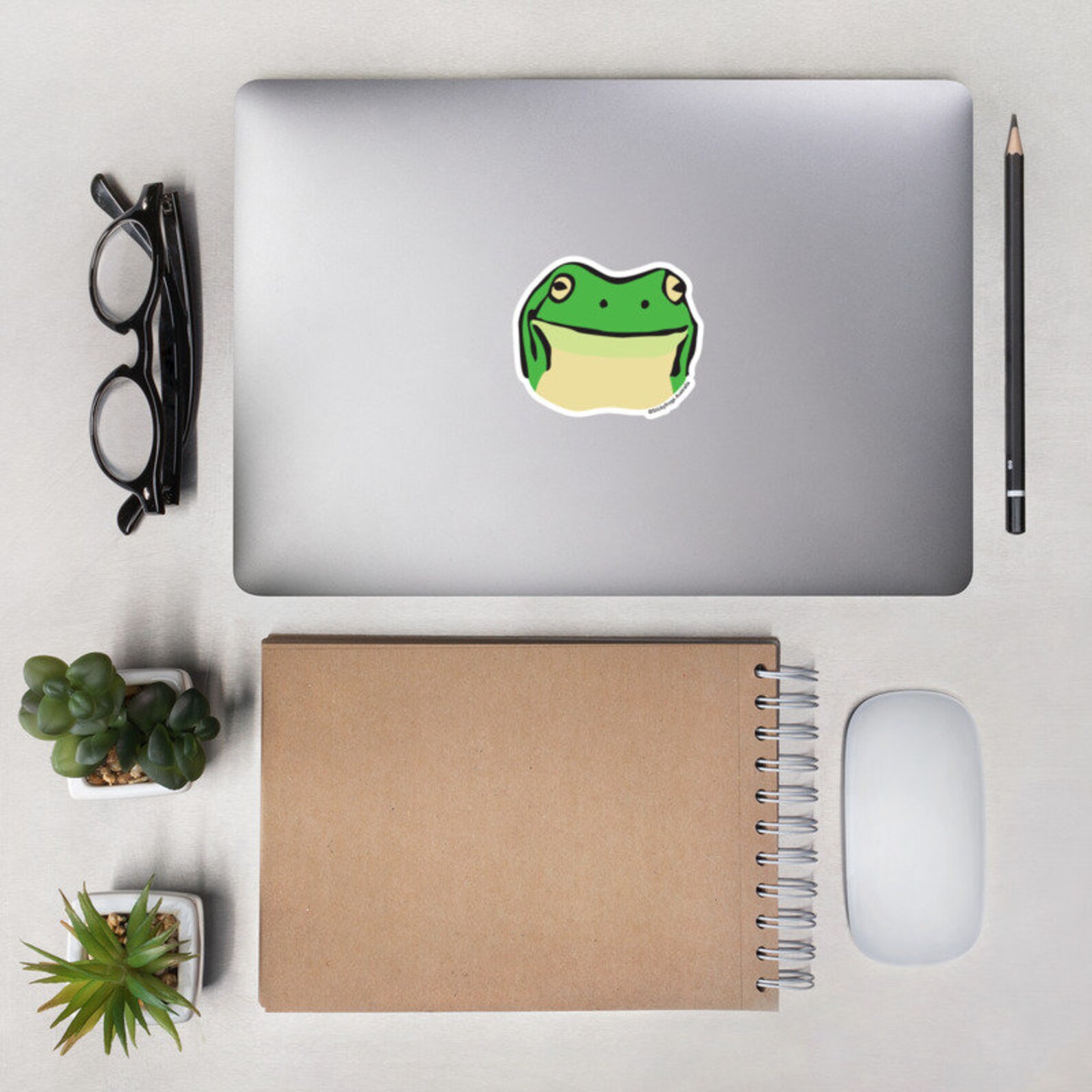 Stickyfrogs Smiling Gumby Kiss Cut Vinyl Frog Sticker 4" - Etsy