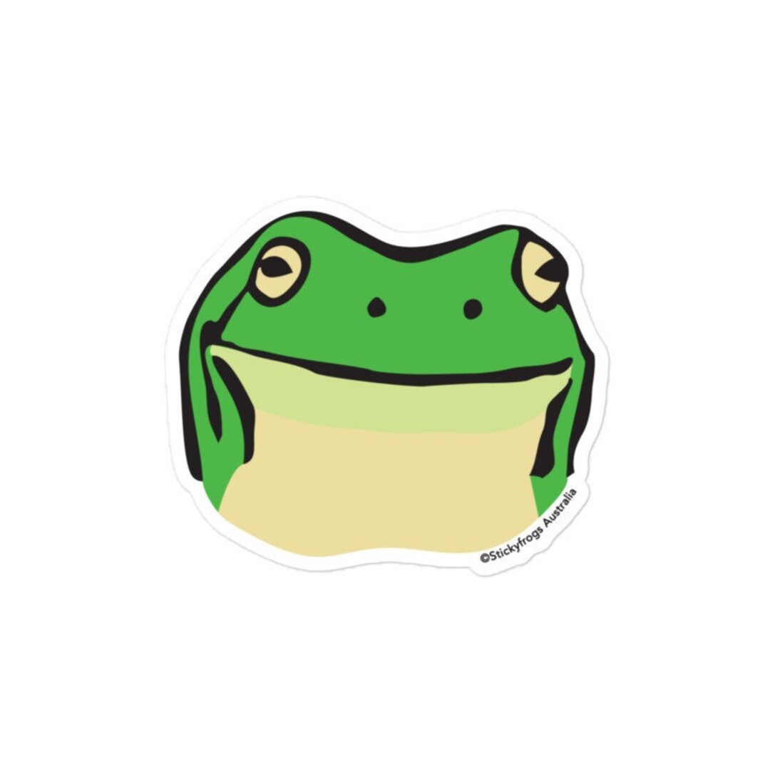Stickyfrogs Smiling Gumby Kiss Cut Vinyl Frog Sticker 4" - Etsy