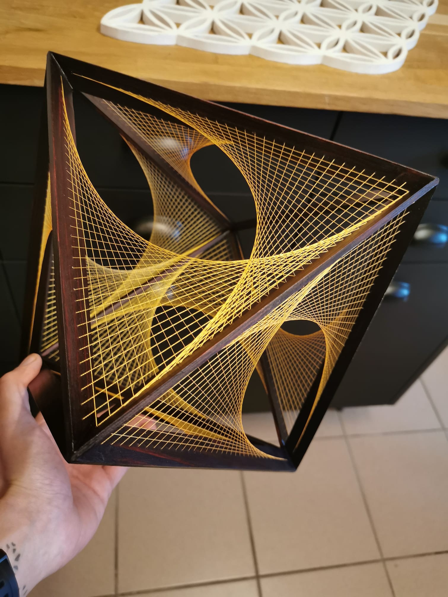 Octahedron_xl Parabolic Curves 2 Layers String Art - Etsy