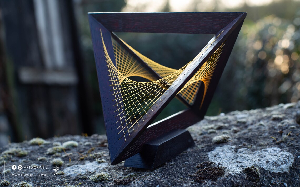 Tetrahedron Parabolic Curves 1 Layer String Art Flower - Etsy