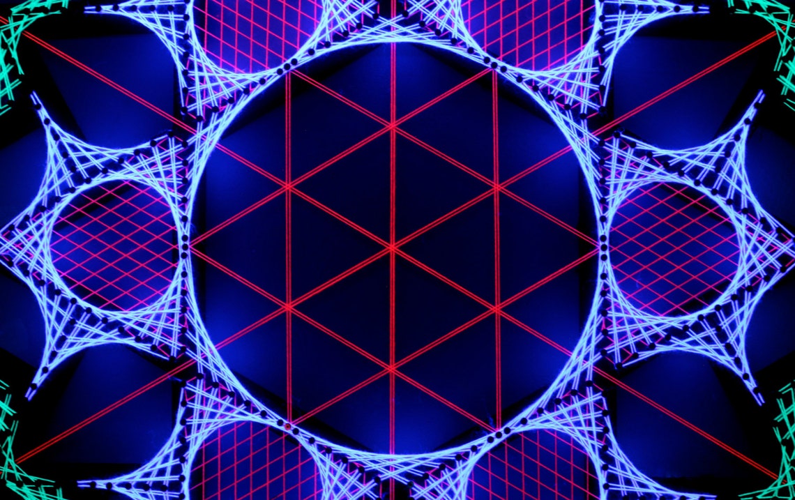 Hypnosis Sx String art sacred geometry psychedelic wall | Etsy