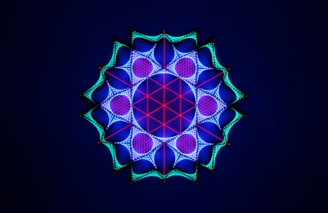 Hypnosis Sx String Art Sacred Geometry Psychedelic Wall - Etsy