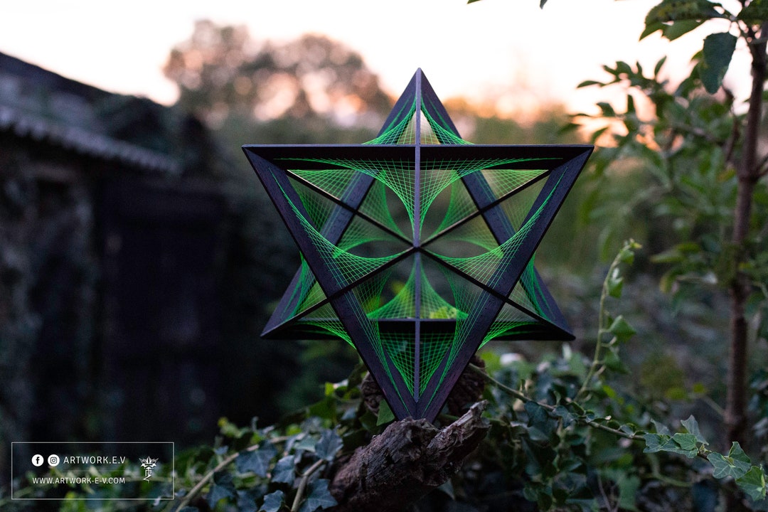 Stellated Octahedron String Art - 108 Knots Astroid Design | Sacred ...