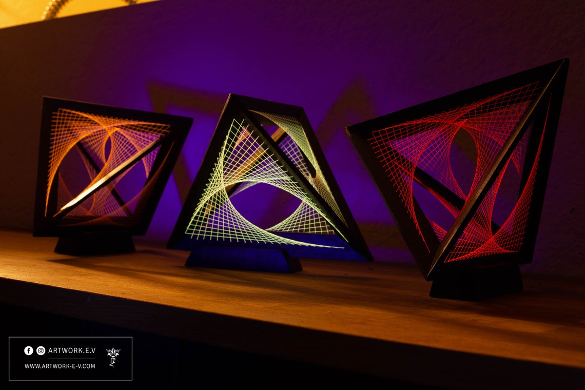 Tetrahedron Parabolic Curves 2 Layers String Art Flower - Etsy