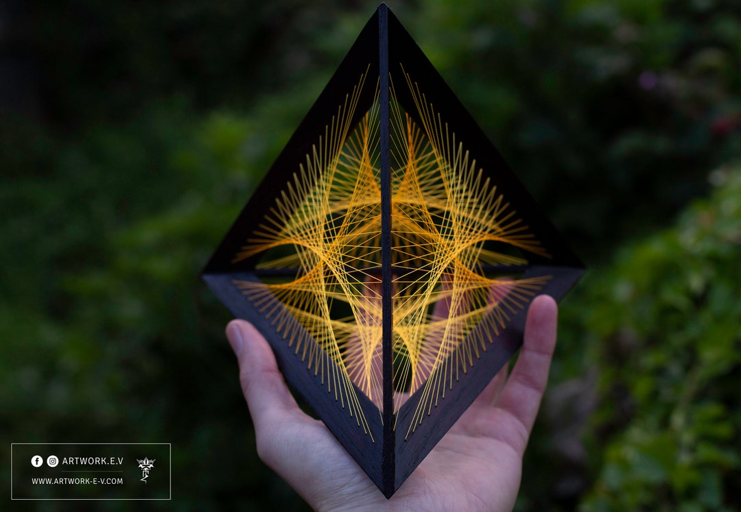 Tetrahedron Flower of Life Pattern | Sacred Geometry String Art ...