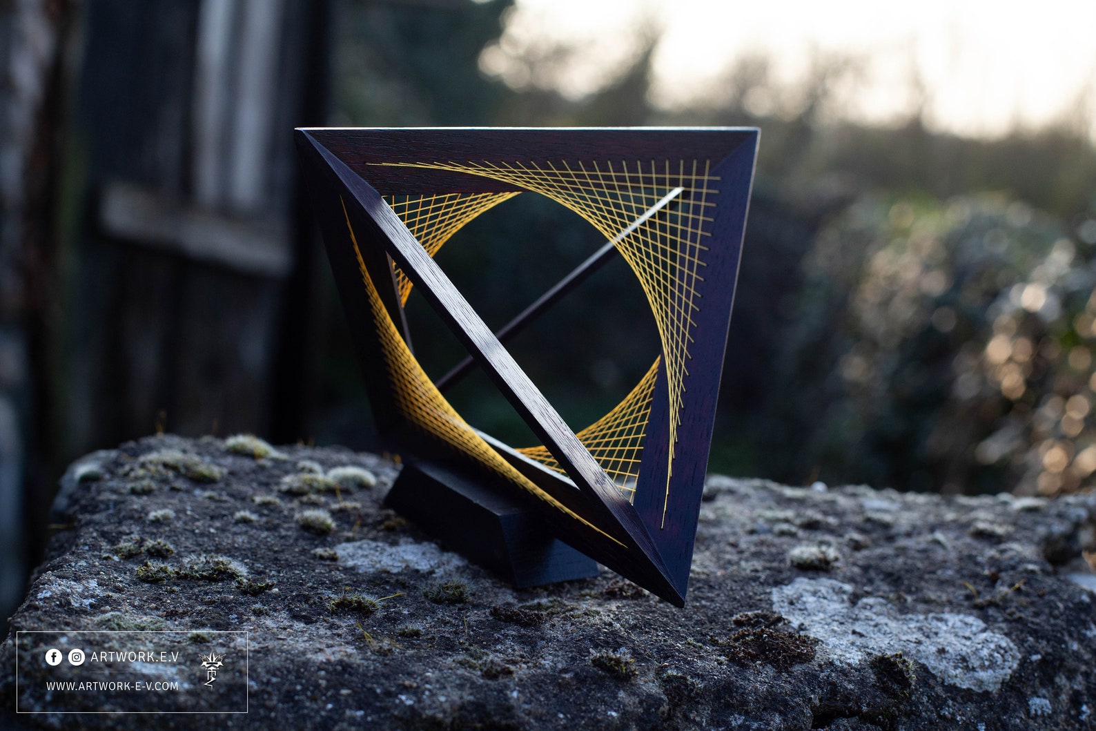 Tetrahedron Parabolic Curves 1 Layer String Art Flower - Etsy