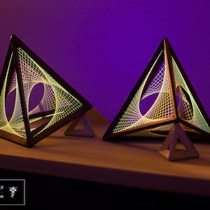 Tetrahedron Parabolic Curves 2 Layers | String Art | Flower of Life ...