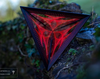 Tetrahedron Parabolic Curves 1 Layer String Art Flower of Life Sacred ...