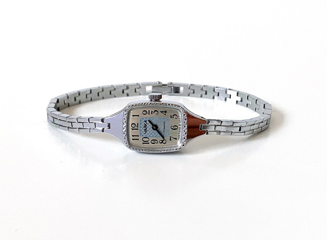 Small Watch, Silver Vintage Watches for Women With Blue Dial ...