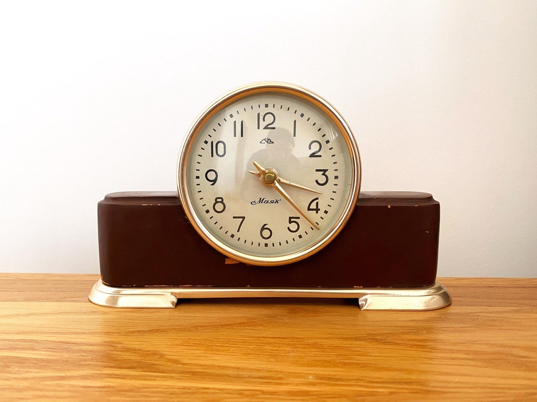 Vintage Clock "mayak" 11 Jewels. Old Table Clock. Vintage Table Clock ...