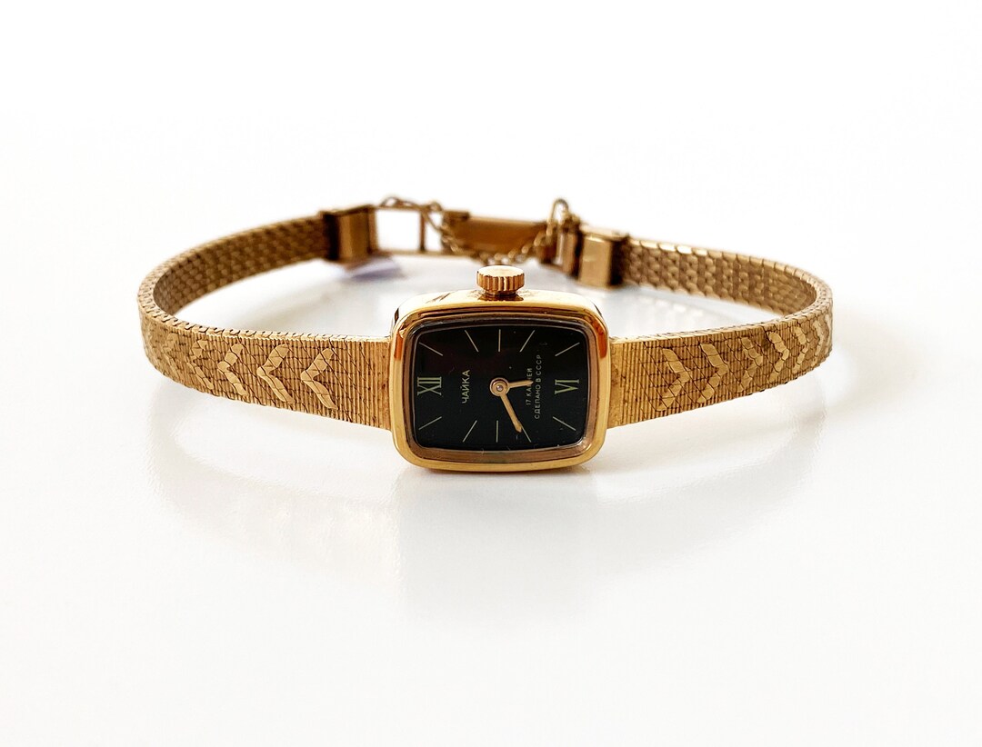 RARE Gold Watch chaika Gorgeous Tiny, Gold Women's Watch With Unsual ...