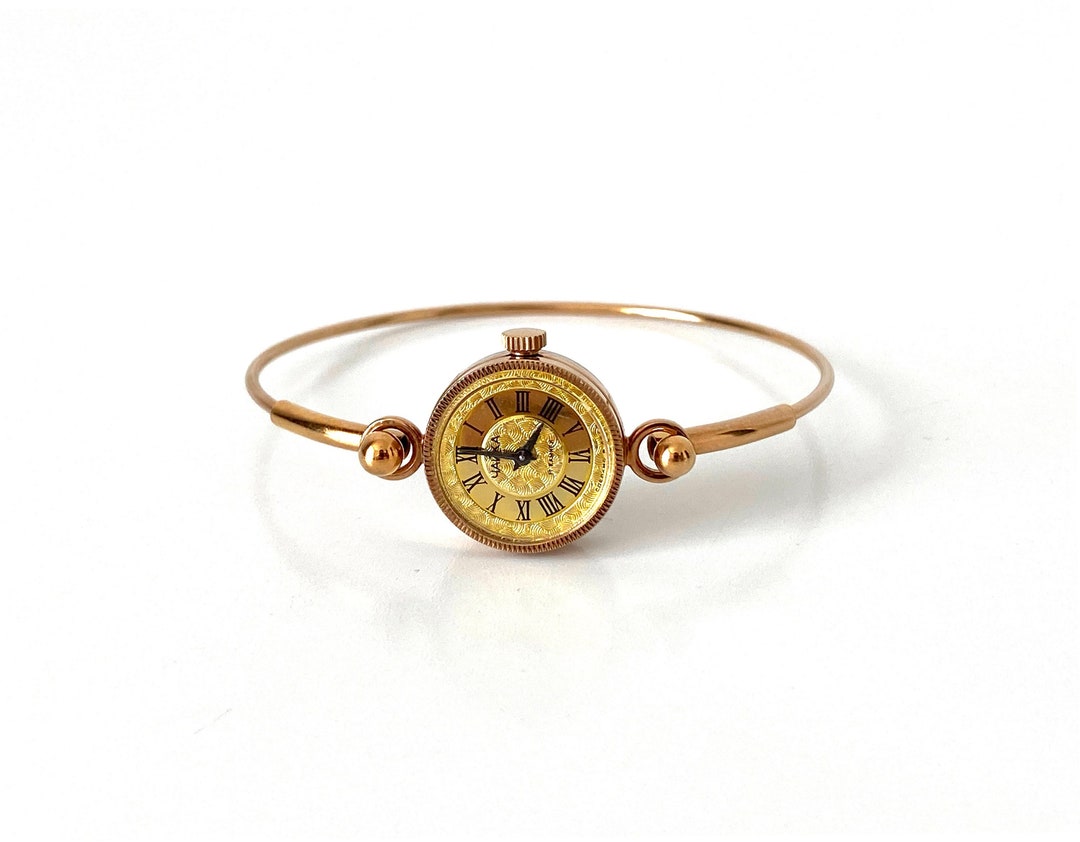 RARE Gold Watch chaika Gorgeous Tiny, Gold Women's Watch With Unsual ...