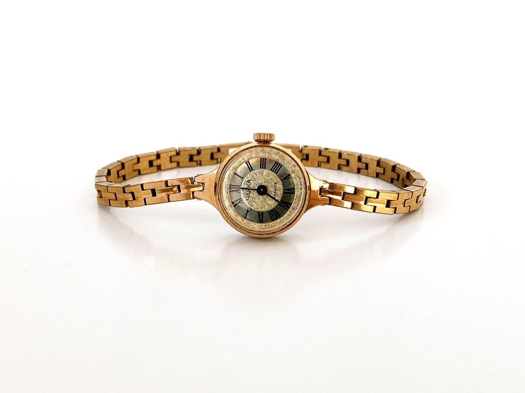 RARE Gold Watch chaika Gorgeous Tiny, Gold Women's Watch With Unsual ...