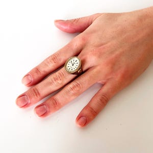 Women's Ring Watch Vintage, Windup Mechanical Finger Watch, Lacy Gold ...