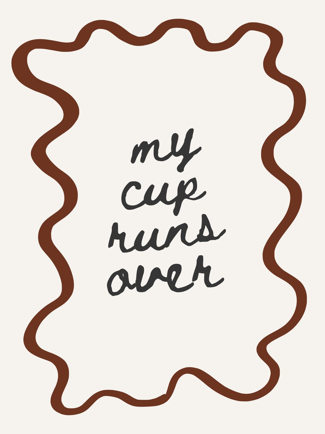 My Cup Runs Over Print | Minimalist Christian Wall Art (digital ...
