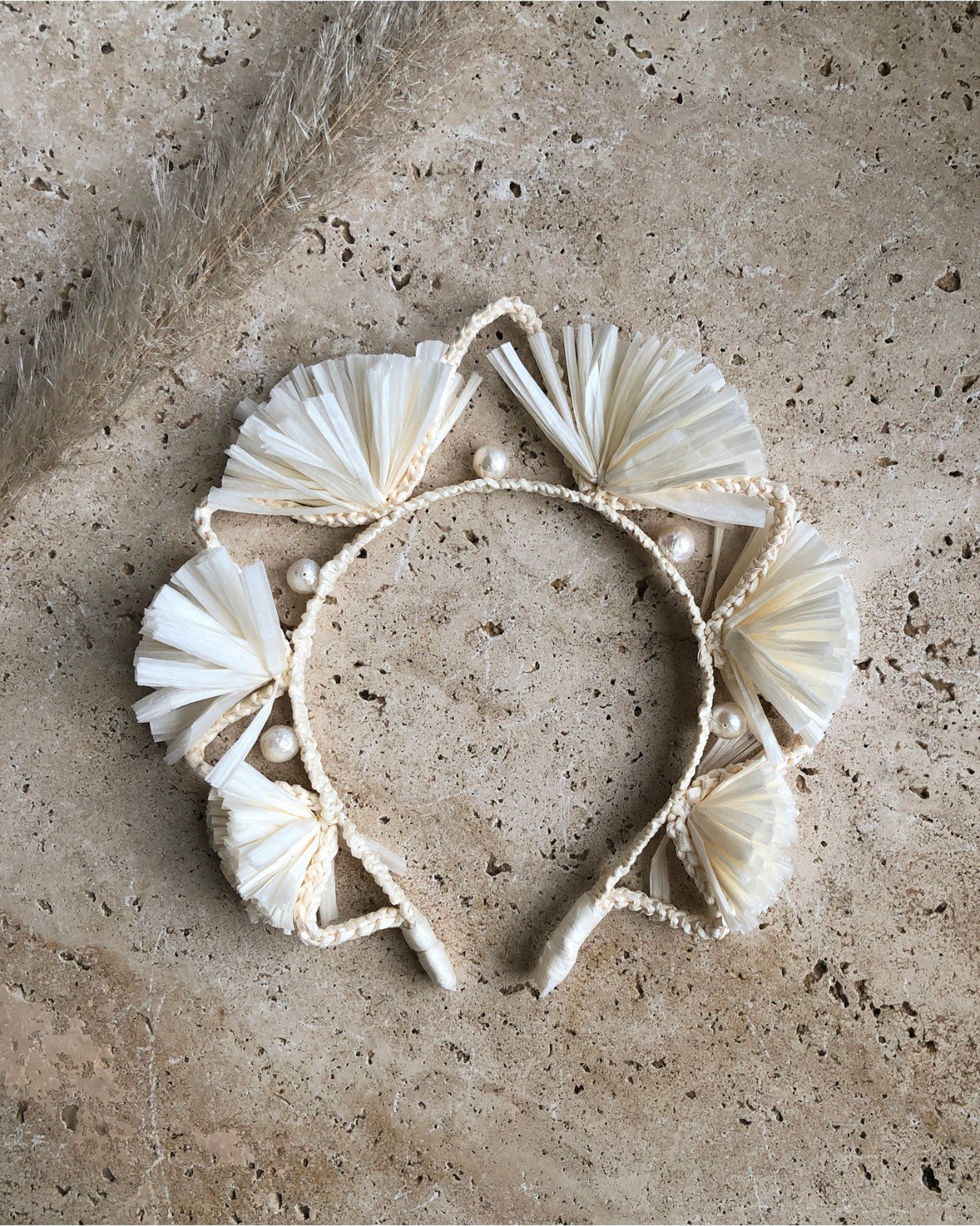 Boho Hair Band Women, Raffia Headband Wedding, Bohemian Hair ...