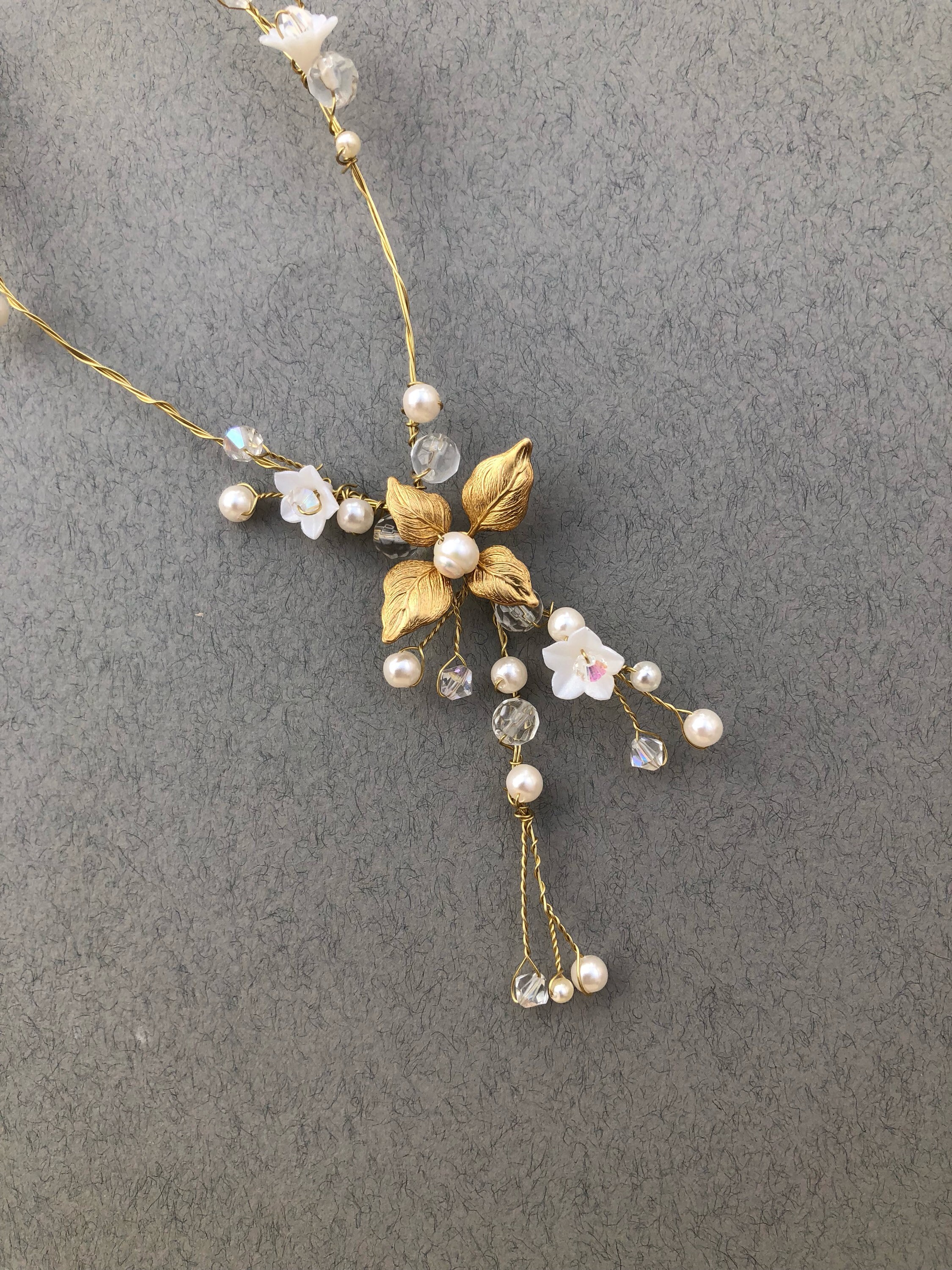 Gold Wedding Hair Vine, Gold Flower Wedding Hair Vine, Floral Hair Vine ...