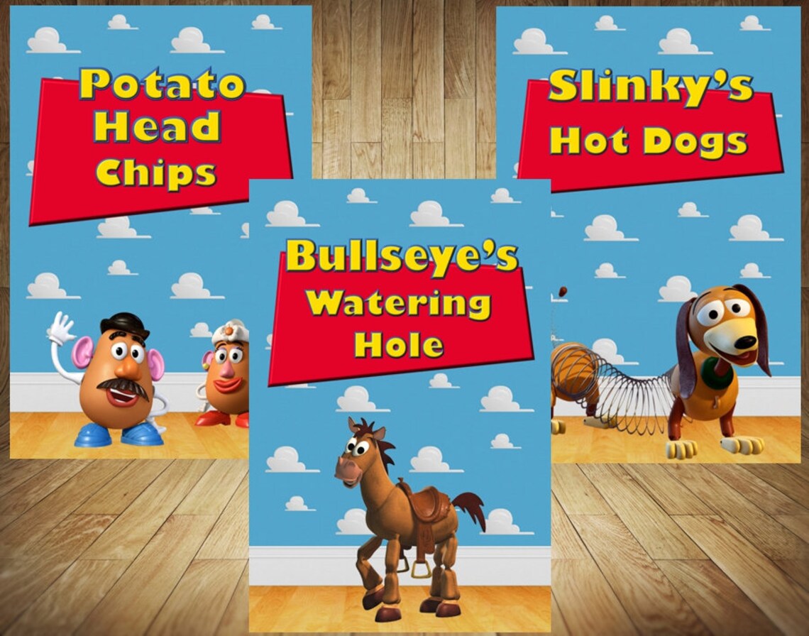 Toy Story Food Labels Toy Story Food Toy Story Sign Toy - Etsy