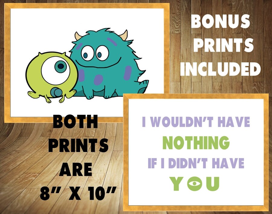 Monsters Inc Wall Art Monsters Inc Nursery Monsters Nursery - Etsy