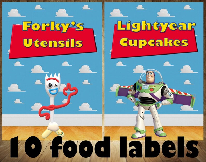 Toy Story Food Labels Toy Story Food Toy Story Sign Toy - Etsy