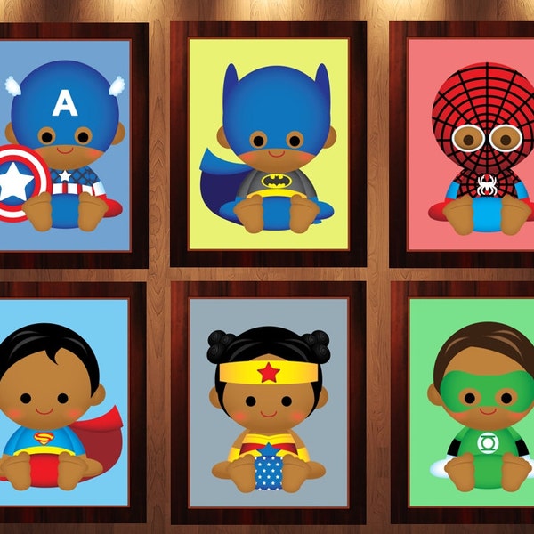 Superhero Wall Art - Etsy