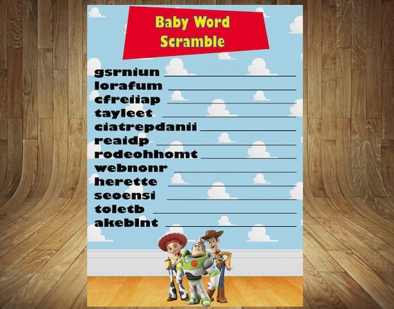 Toy Story Baby Shower Game Toy Story Baby Shower Boy Story - Etsy