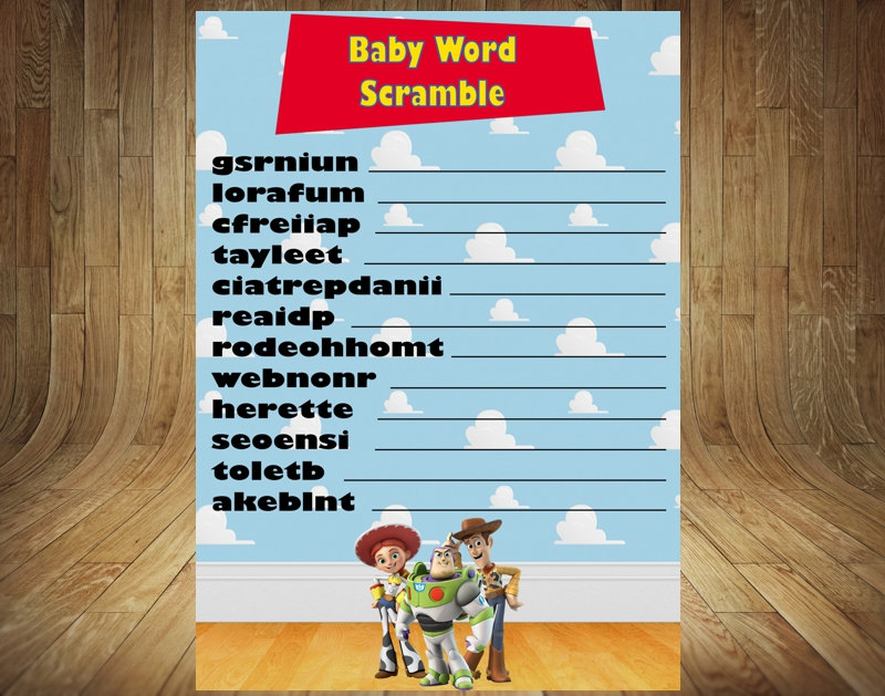 Toy Story Baby Shower Game, Toy Story Baby Shower, Boy Story Baby ...